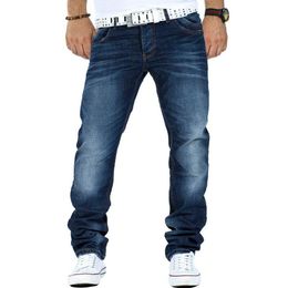 Cipo & Baxx Cipo & Baxx 5-Pocket-Jeans BA-CD186A Regular Fit Jeans Hose stonewashed schlichtes Design mit Used Look