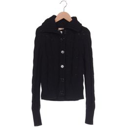 Oui Damen Strickjacke, schwarz