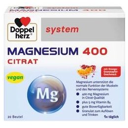 Queisser Doppelherz Magnesium 400 Citrat system Granulat 20 St
