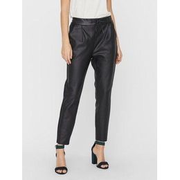 Véro Moda Vero Moda Lederimitathose VMEVA MR LOOSE STRING COATED PNT, schwarz