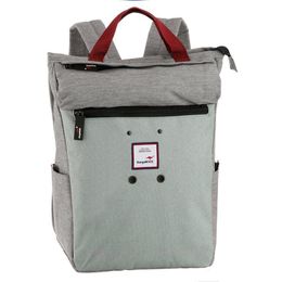Kangaroos Cityrucksack, kann auch als Tasche getragen werden, grau