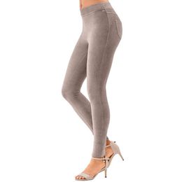 Lascana Leggings aus weichem Material in Cord-Optik, Loungewear, beige