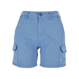 Urban Classics Cargohose Damen Ladies High Waist Cargo Shorts (1-tlg), blau