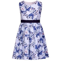 happy girls - Kleid SCHMETTERLINGE ärmellos in arctic blue, Gr.104