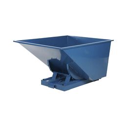 eurokraft basic Kippbehälter, blau, Volumen 0,9 m³