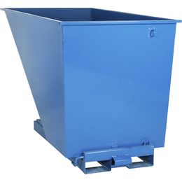 eurokraft basic Kippbehälter, blau, Volumen 1,6 m³