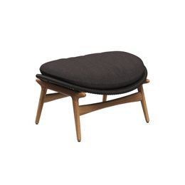 Gloster BORA Ottomane Teak/Outdoorstoff wetterfestem Korbgeflecht