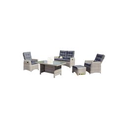 SonnenPartner Gartenlounge-Set SunnySmart 5-teilige Loungegruppe Roseville Aluminium mit