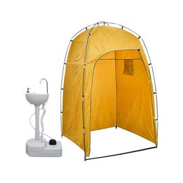 DOTMALL Handwagen Tragbarer Camping-Handwaschständer mit Zelt 20L