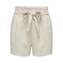 Jacqueline de Yong Shorts Kurze Stoff Shorts Paperback Hose aus Leinen JDYSAY 4910 in Sand