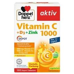 Doppelherz Vitamin C 1000+D3+Zink Depot Tabletten 100 St