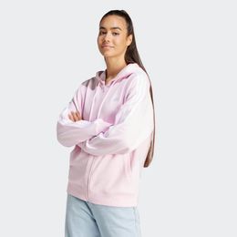 adidas Sportswear Große Größen: Kapuzensweatjacke, rosa, Gr.M