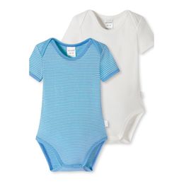 Schiesser Romper/Bodysuit 'Nature Love' girl Blue, White size 98