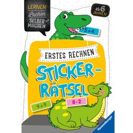 RAVENSBURGER VERLAG Erstes Rechnen Sticker-Rätsel ab 5 Jahren - Kirstin Jebautzke, Kartoniert (TB)