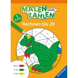 RAVENSBURGER VERLAG Malen nach Zahlen, 1. Kl.: Rechnen bis 20 - Martine Richter, Kartoniert (TB)