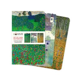 Dreier Set Mini-Notizbücher: Gustav Klimt, Landschaften