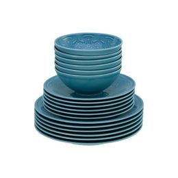 Creatable Tellerset 18-tlg Orient Mandala blau