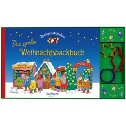 Kaufmann Zwergenstübchen Das große Weihnachtsbackbuch, 3 Bde. m. Ausstechförmchen - Elke Schuster, Timo Schuster, Gebunden