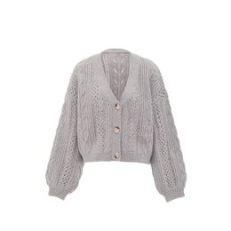 aleva Strickjacke Damen Gr&ouml;&szlig;e XS/S hellgrau