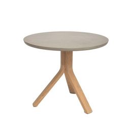 Stern Beistelltisch Freddie Beton/Teak braun