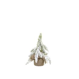 Chic Antique Kleiner künstlicher Tannenbaum mit Schnee, H20 cm grün