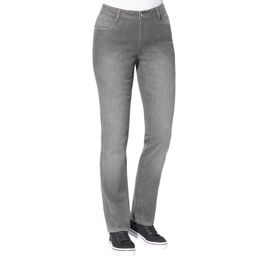 Thermojeans Casual Looks Gr. 19, Kurzgrößen, grau (grey, denim) Damen Jeans 5-Pocket-Jeans Straight-fit-Jeans