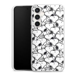 DeinDesign Galaxy S23 FE Handy Silikon H&uuml;lle Case transparent Handyh&uuml;lle Peanuts Snoopy Muster Silikon Case