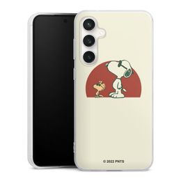 DeinDesign Galaxy S23 FE Handy Silikon H&uuml;lle Case transparent Handyh&uuml;lle Snoopy Official Licensed Product Kindheit Silikon Case