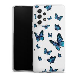DeinDesign Galaxy A53 5G Handy Silikon H&uuml;lle Case transparent Handyh&uuml;lle Transparent Muster Butterfly Silikon Case