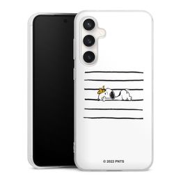 DeinDesign Galaxy S23 FE Handy Silikon H&uuml;lle Case transparent Handyh&uuml;lle Snoopy Dog Peanuts Silikon Case