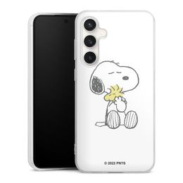 DeinDesign Galaxy S23 FE Handy Silikon H&uuml;lle Case transparent Handyh&uuml;lle Snoopy Love Peanuts Silikon Case