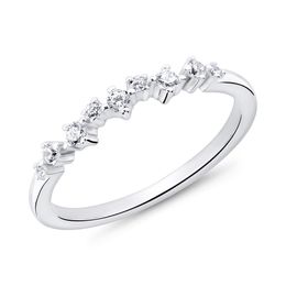 UNIQUE Silberring Damenring von aus Sterlingsilber mit Zirkonia (Größe: 50mm), silberfarben, 50