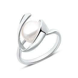 UNIQUE Silberring Perlenring für Damen aus Sterlingsilber von , silberfarben, 52