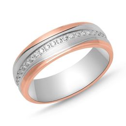 vivo Silberring 925er Silber Damenring Bicolor mit Zirkonia R8582-CZ, bunt, 50 (15.9)