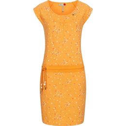 Ragwear Sommerkleid Penelope leichtes Baumwoll Kleid mit Print, gelb