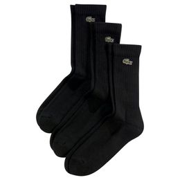 Lacoste Tennissocken (3-Paar) hochwertiger Baumwollmix, hoher Komfort und Langlebigkeit, schwarz