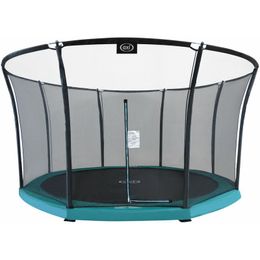 Denver Trampolin rund mit Netz ø 366 cm in Grün Inground Trampolin / Bodentrampolin für Kinder mit Umrandung Für den Garten / Outdoor - Grün - AXI