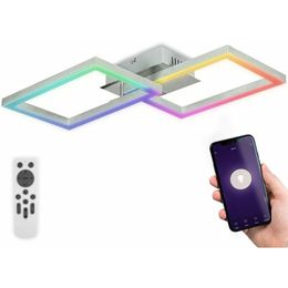 B.K.LICHT LED Deckenleuchte WiFi Smart Home dimmbar RGB 30W App Voice Control Nachtlicht