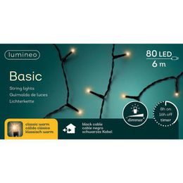 Lumineo - led Lichterkette Basic 600 cm 80 Lichter klassisch warm