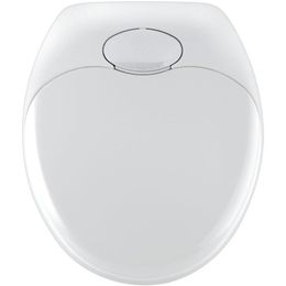 Wenko - WC-Sitz Family, mit Absenkautomatik, Weiß, Thermoplast weiß , Kunststoff weiß - weiß