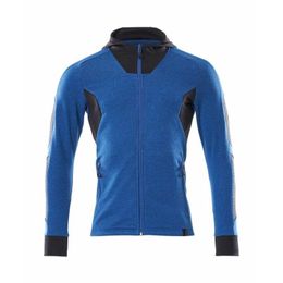 Kapuzensweatshirt accelerate mit Reißverschluss, moderne Passform Gr.XS azurblau/schwarzblau - azurblau/schwarzblau - Mascot