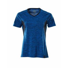 Mascot - accelerate T-Shirt, Damenpassform mit feuchtigkeitstransportierendem coolmax® pro und V-Ausschnitt Gr. 3XL azurblau/schwarzblau