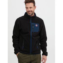 FQ1924 Fleecejacke Herren, schwarz