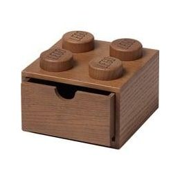 LEGO 2x2 Holz Schreibtischschublade, Aufbewahrungsbox eiche, dunkel Typ: Kiste Geeignet für: Spielzeug Material: Dunkel-gebeiztes Eicheholz
