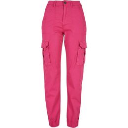 Urban Classics Cargohose Urban Classics Damen Ladies Cotton Twill Utility Pants (1-tlg), rosa