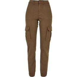 Urban Classics Cargohose Urban Classics Damen Ladies Cotton Twill Utility Pants (1-tlg), grün