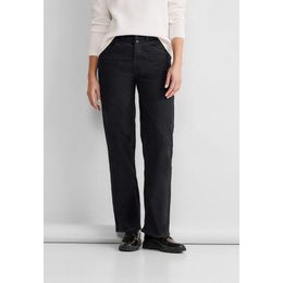 Street One 5-Pocket-Jeans QR York Straight mit geradem Bein, schwarz