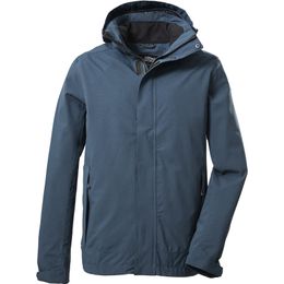 Killtec® Funktionsjacke, abzippbare Kapuze, wasserdicht, für Herren, blau, S