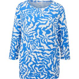 s.Oliver T-Shirt, 3/4-Arm, grafisch, für Damen, blau, 46