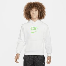 Nike CR7 Club Fleece Fußball-Hoodie für ältere Kinder - Weiß